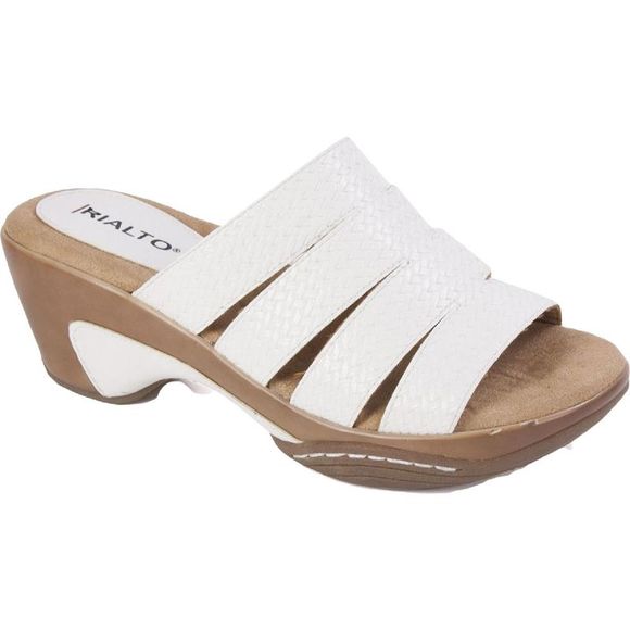Rialto | Shoes | Rialto Womens Valora White Faux Leather Slip On ...